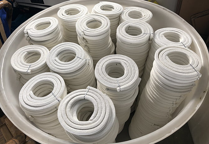 Manlid PTFE Braided Packing Seal with Silicone Core For ISO Tank